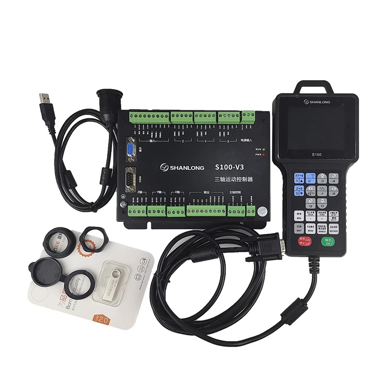 SHANLONG S100 3 Axis DSP Controller Remote For Engraving Machine CNC DSP handheld control system ...